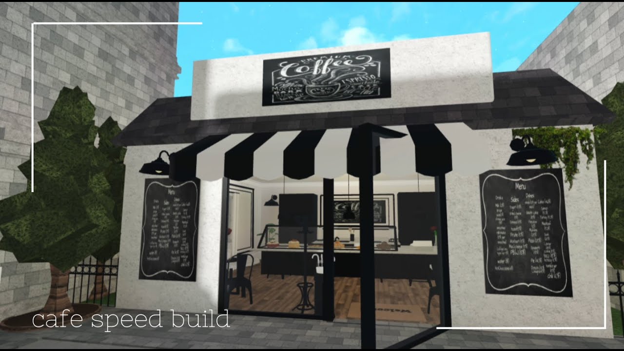 Bloxburg cafe speed build - YouTube