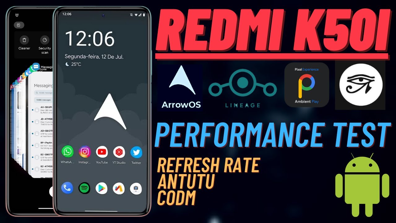 REDMI K50i Performance Test with #arrow OS, #lineage OS, #pixel OS ...