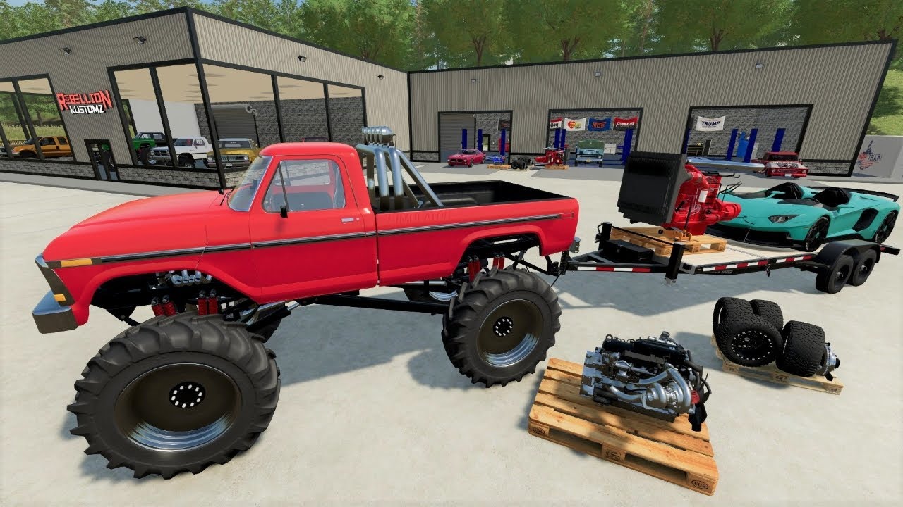 Building Race Cars and Monster Trucks in our shop | Farming Simulator ...