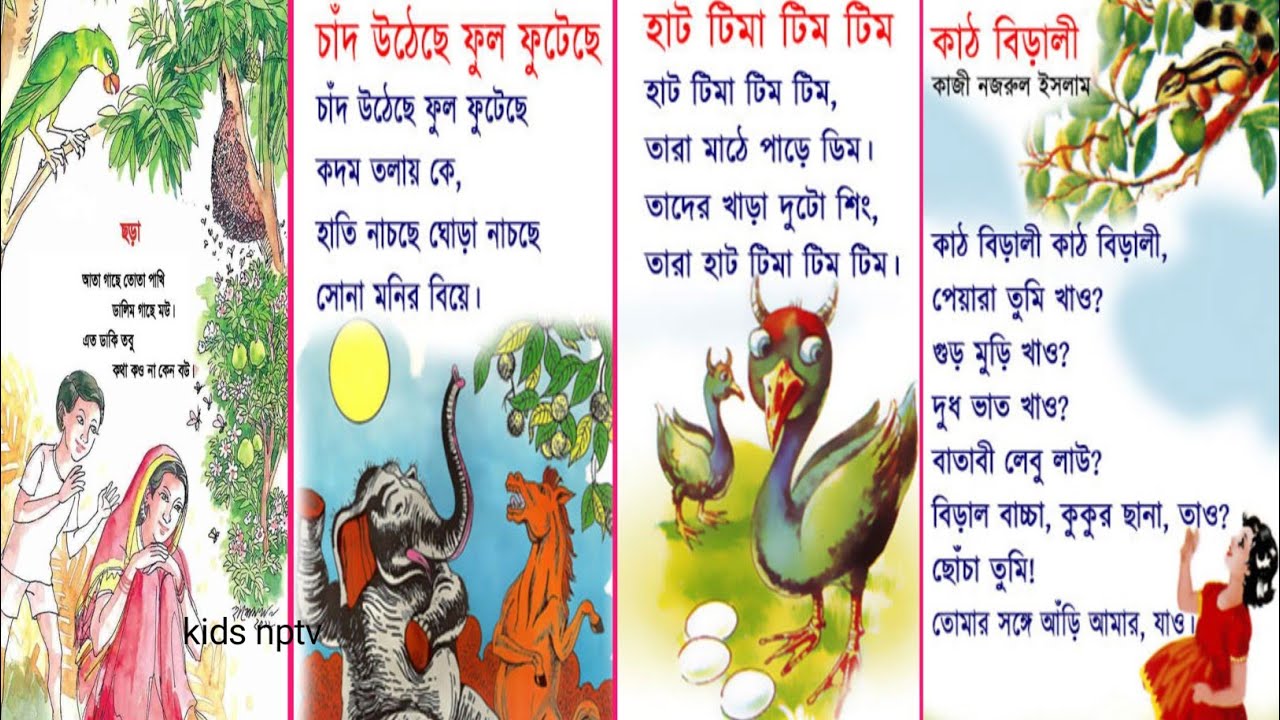 আতা গাছে তোতা পাখি, ata gache tota Pakhi.হাট্টিমাটিম টিম, hattimatim ...