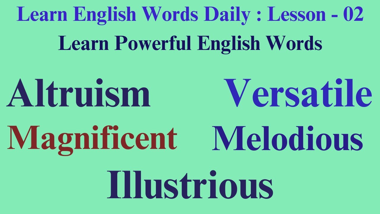 Learn English | Fancy English | Superb English Words | Rhyming English ...