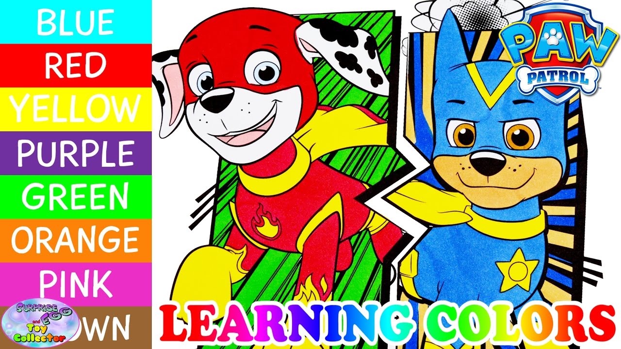 Best Learning Colors Paw Patrol Coloring Book Colours Super Pups ...