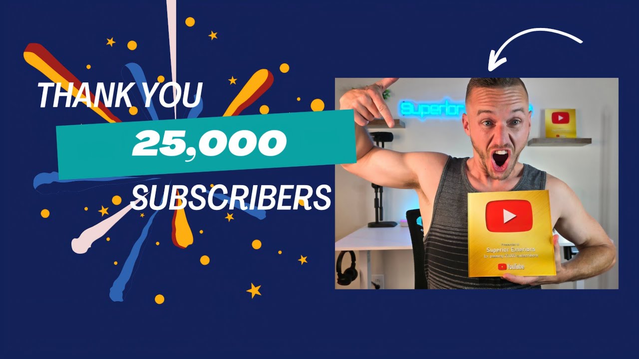 Thank You for 25,000 Subscribers Plaque! - YouTube