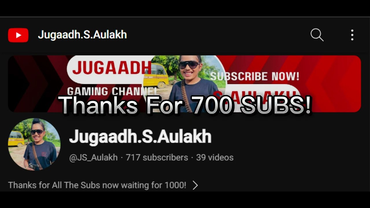 Thanks for 700 Subscribers! - YouTube