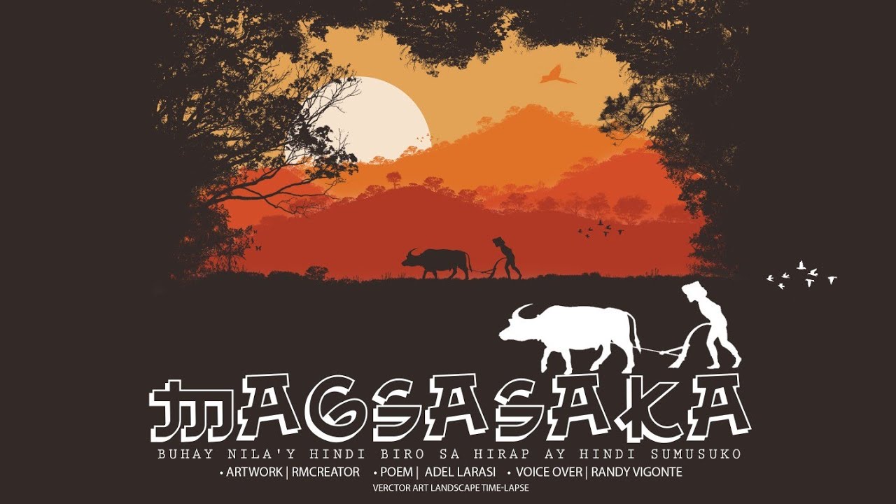 MAGSASAKA VECTOR ART LANDSCAPE TIME-LAPSE - YouTube