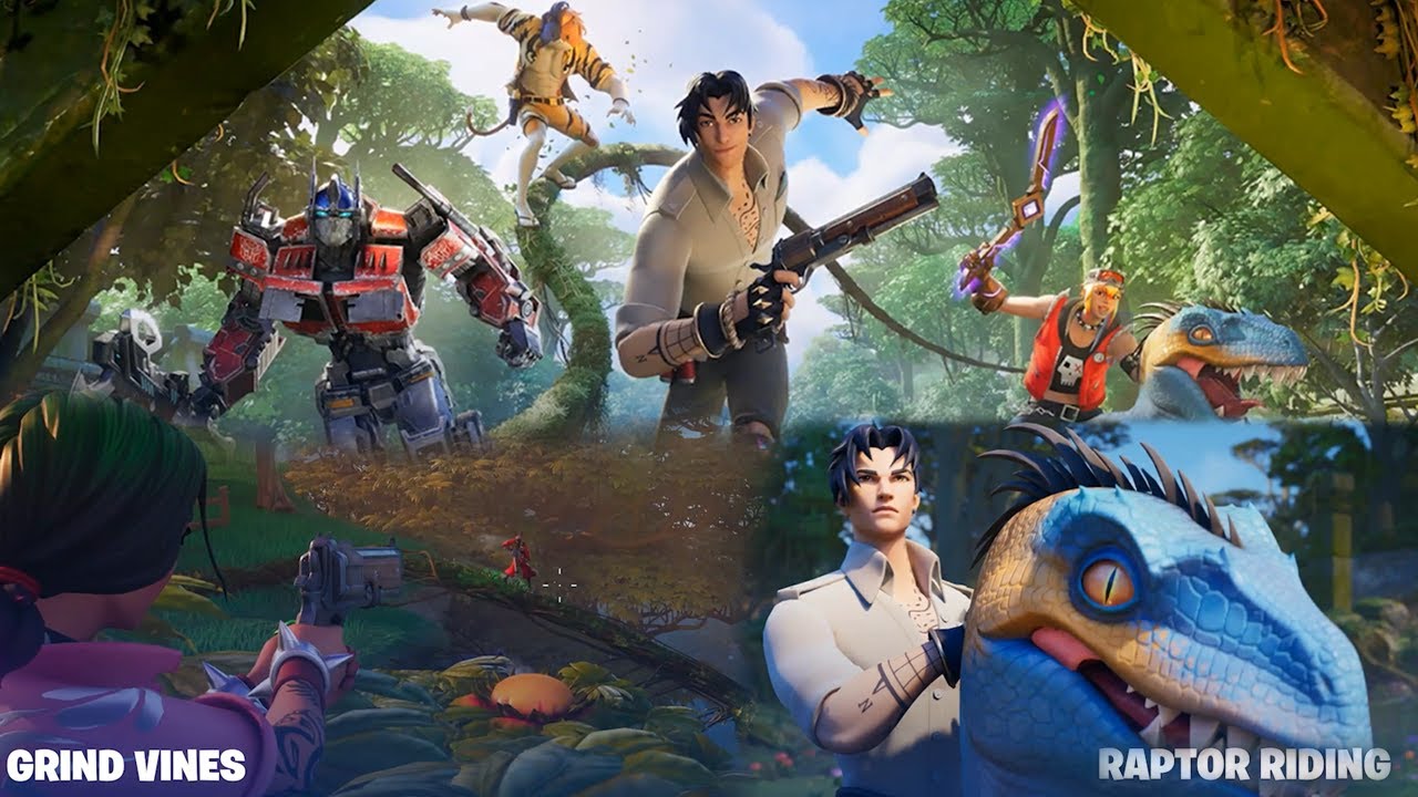 CHAPTER 4 SEASON 3 - RAPTOR RIDING, GRIND VINES - YouTube