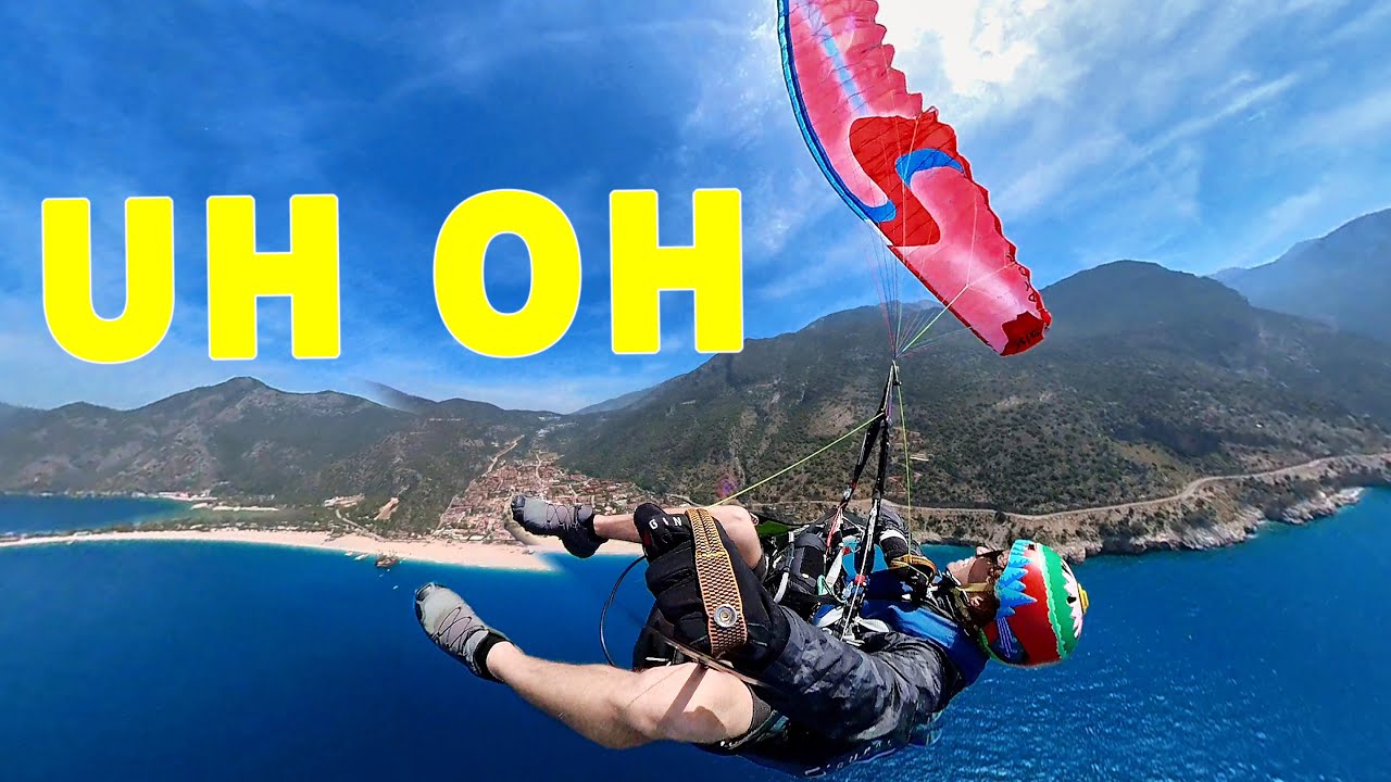 How To Lose Control Of A Beginner Paraglider Wing, EN-A Class - YouTube