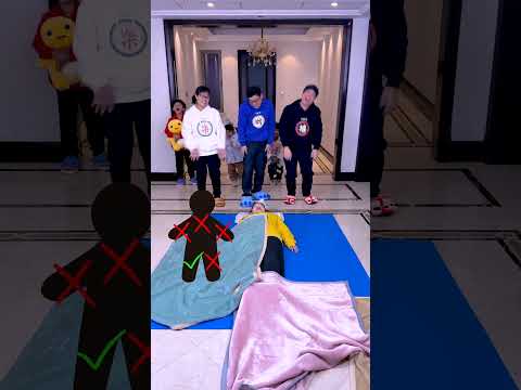 New Year's Game!Quilt ChallengeⅡ, No Skills, Just Luck#Funnyfamily #Partygames #Funny