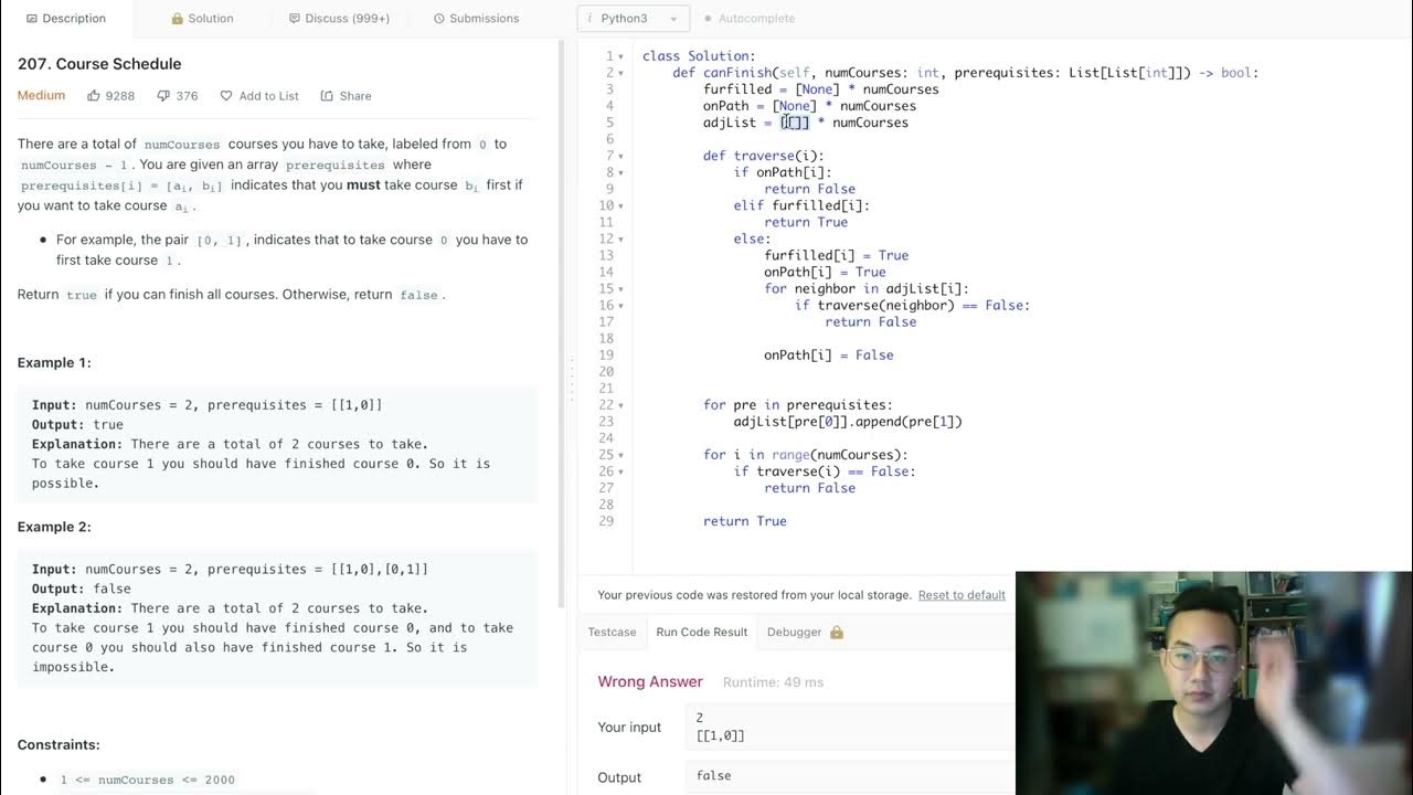 Course Schedule - Neetcode150 Series: (86 of 150) Leetcode - YouTube