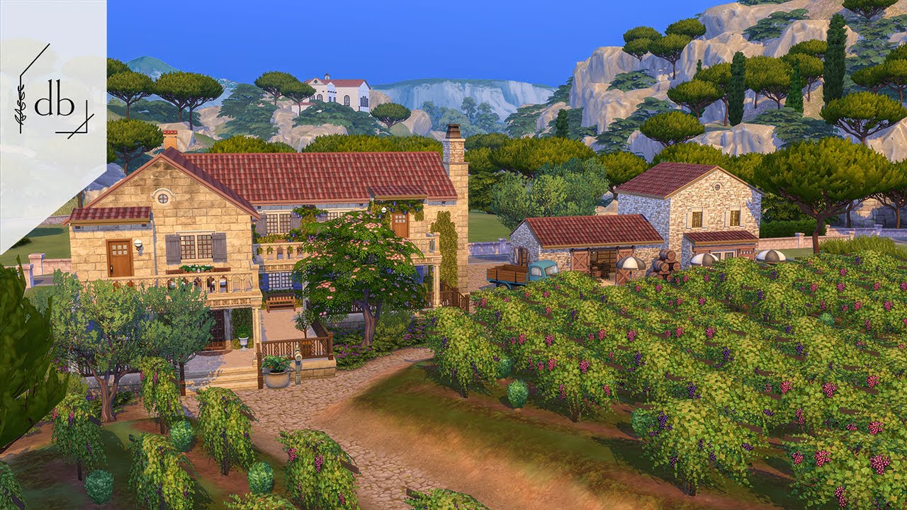 French Vineyard | The Sims 4 Speed Build - YouTube