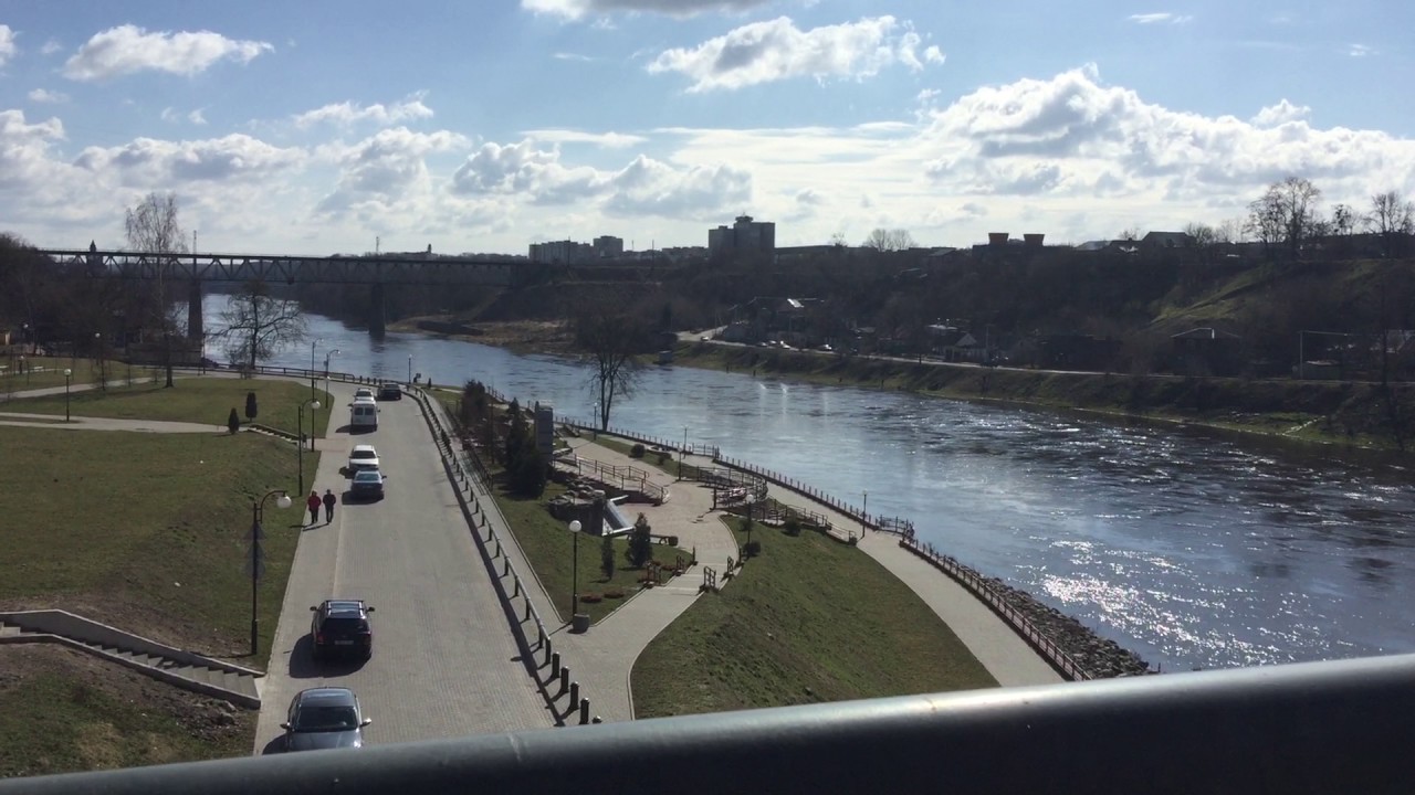 Rzeka Niemen oraz promenada w Grodnie 2017. - YouTube