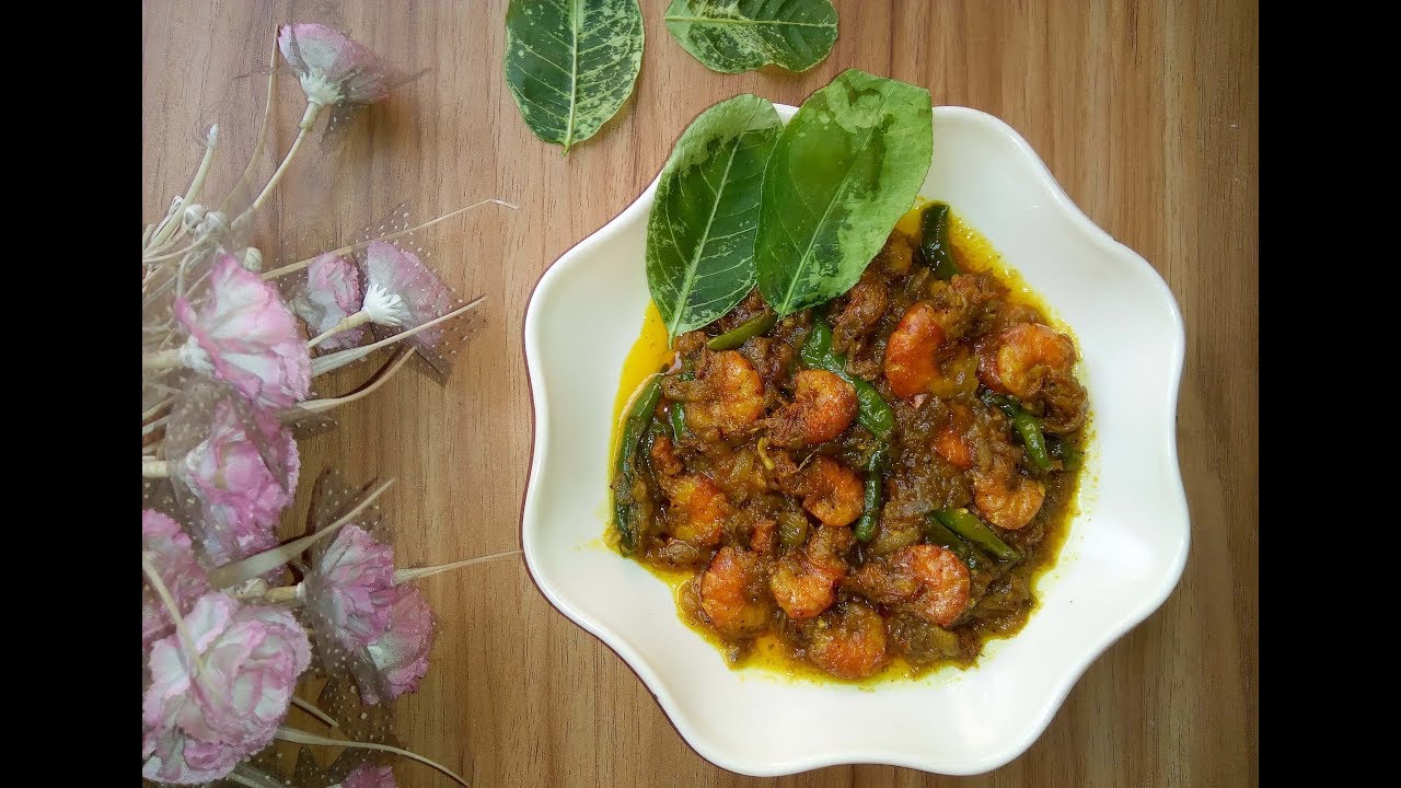 ঝটপট ১০ মিনিটে লেবু পাতায় চিংড়ি মাছের ভুনা || Chingri Macher Vuna ...