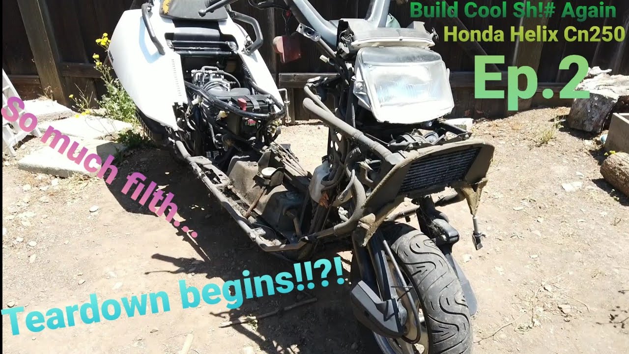 Time to Tear Into Our 1986 Honda Helix CN250 Ep.2 - YouTube