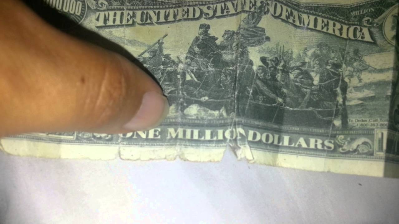 1 million dollar bill - YouTube