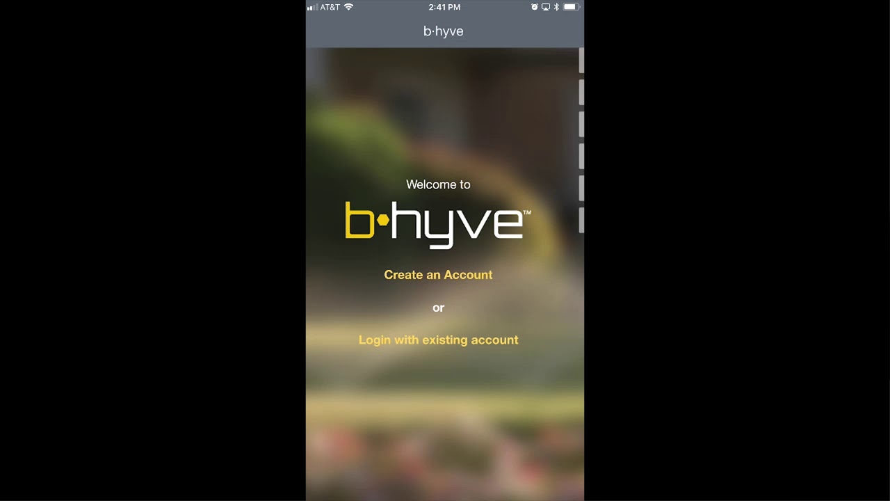 How to Create a new account in the Bhyve app - YouTube