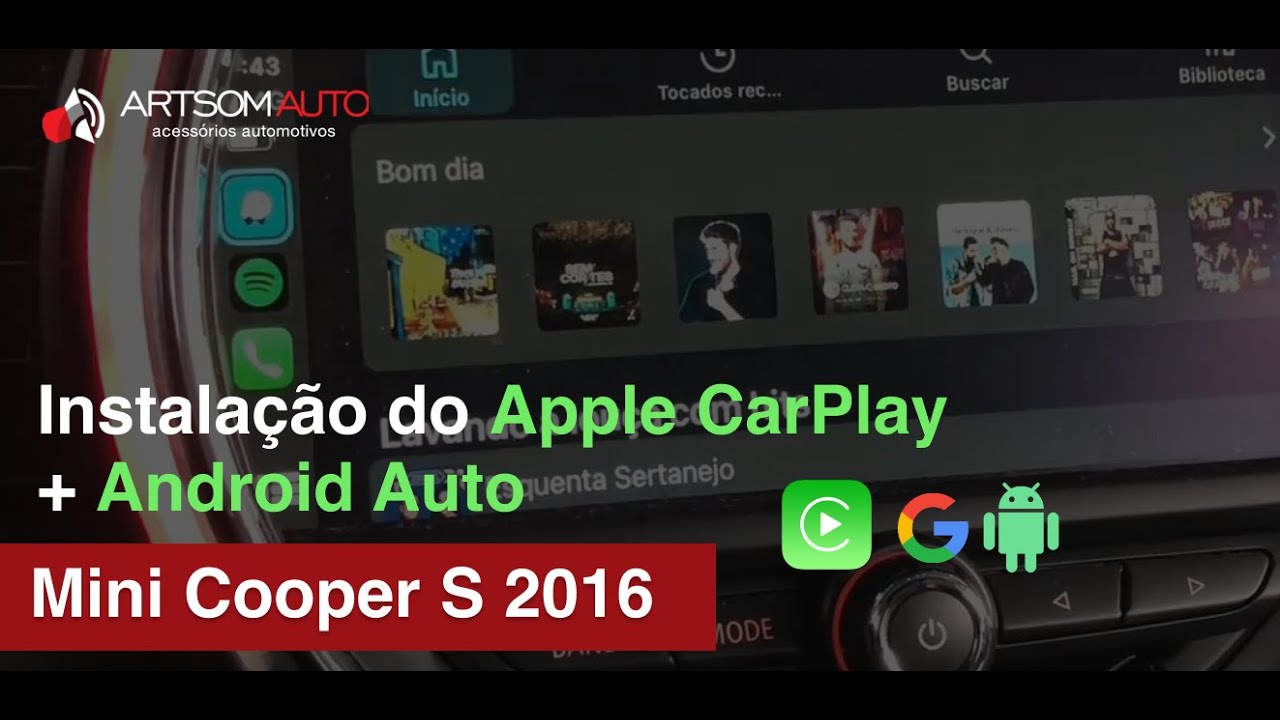 Mini Cooper S 2016 - instalação Apple CarPlay e Android Auto ...