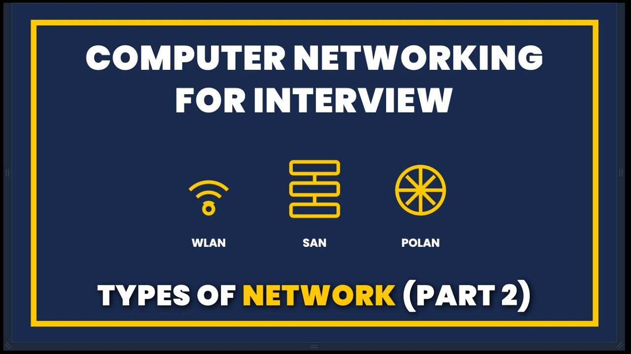 Types of Network (Part 2) | WLAN, SAN, POLAN Explained | Computer ...