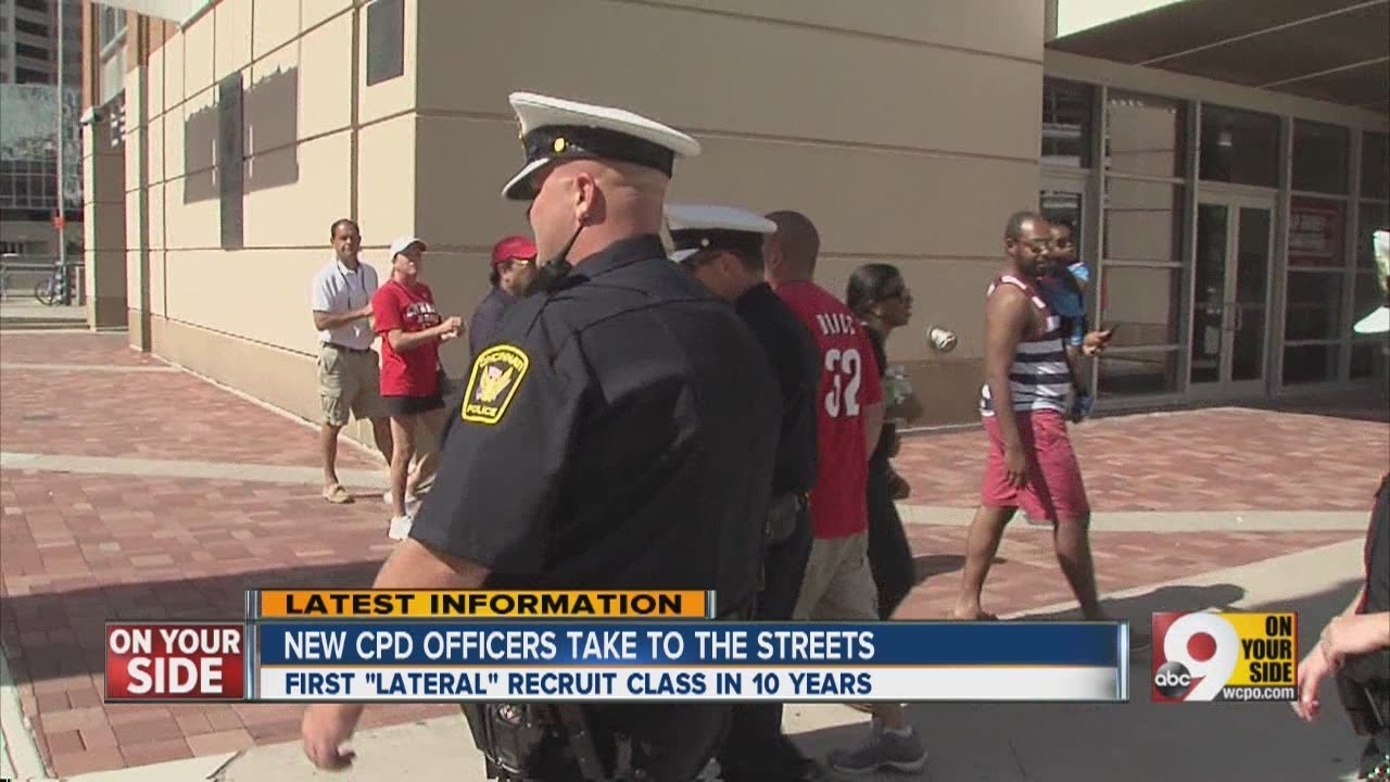 Newest Cincinnati police officers take streets for first time - YouTube