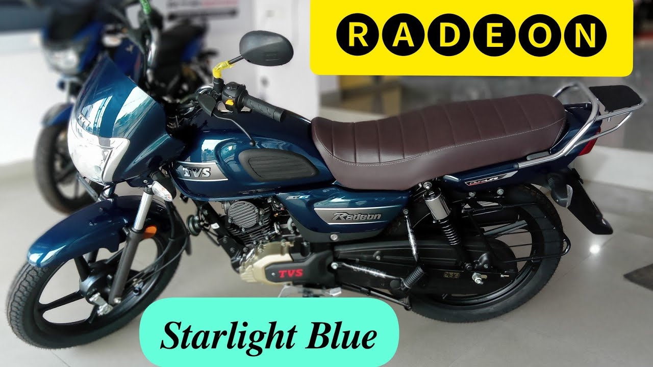 TVS Radeon Bike BS6 2021 | TVS Radeon Starlight Blue Color | - YouTube