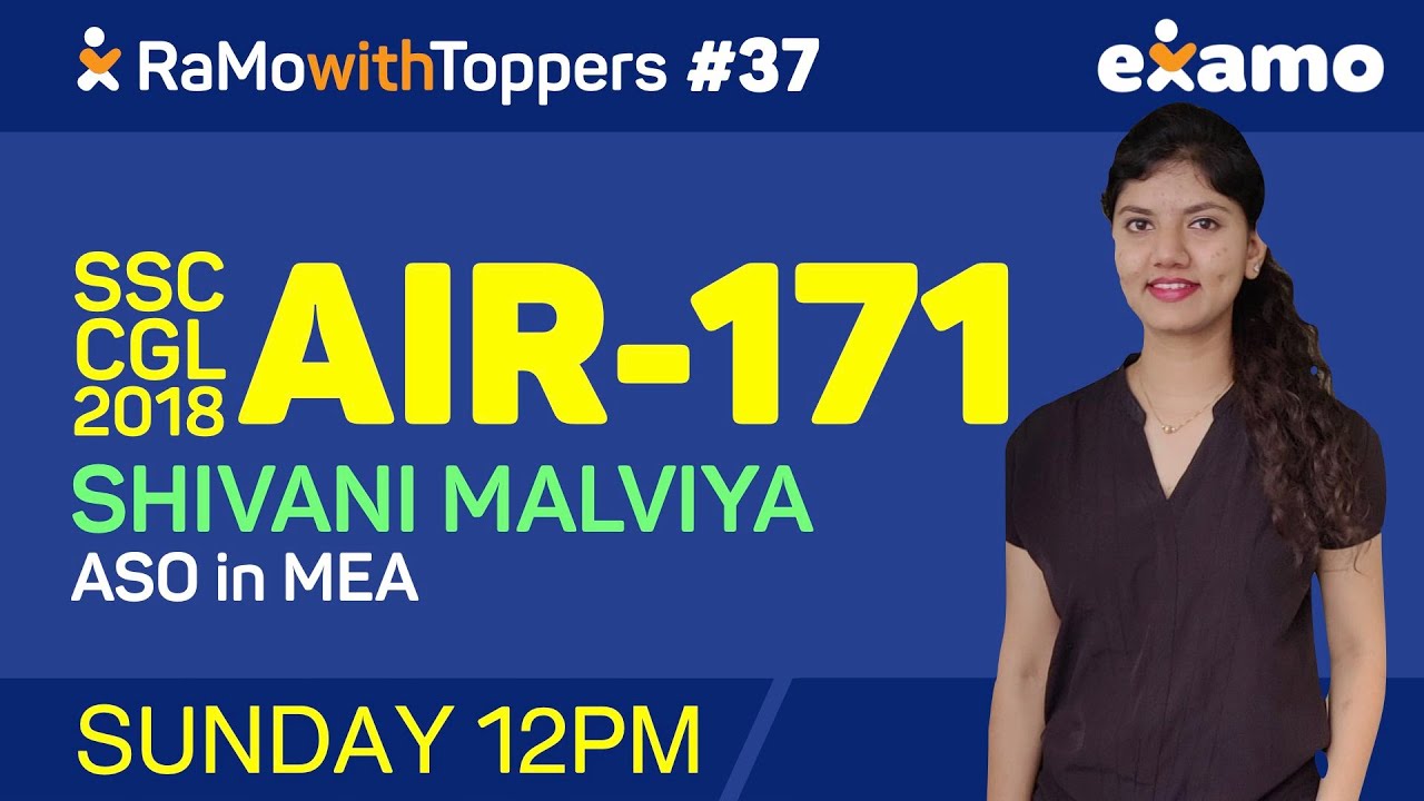 RwT E37 - Shivani Malviya AIR 171 (SSC CGL 2018) Full Interview with RaMo Sir - YouTube