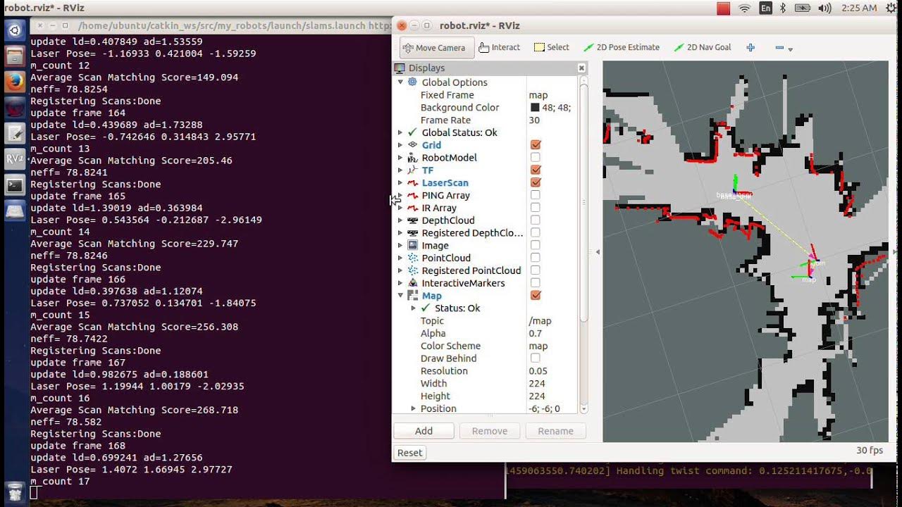 ROS gmapping on Raspberry Pi robot - YouTube