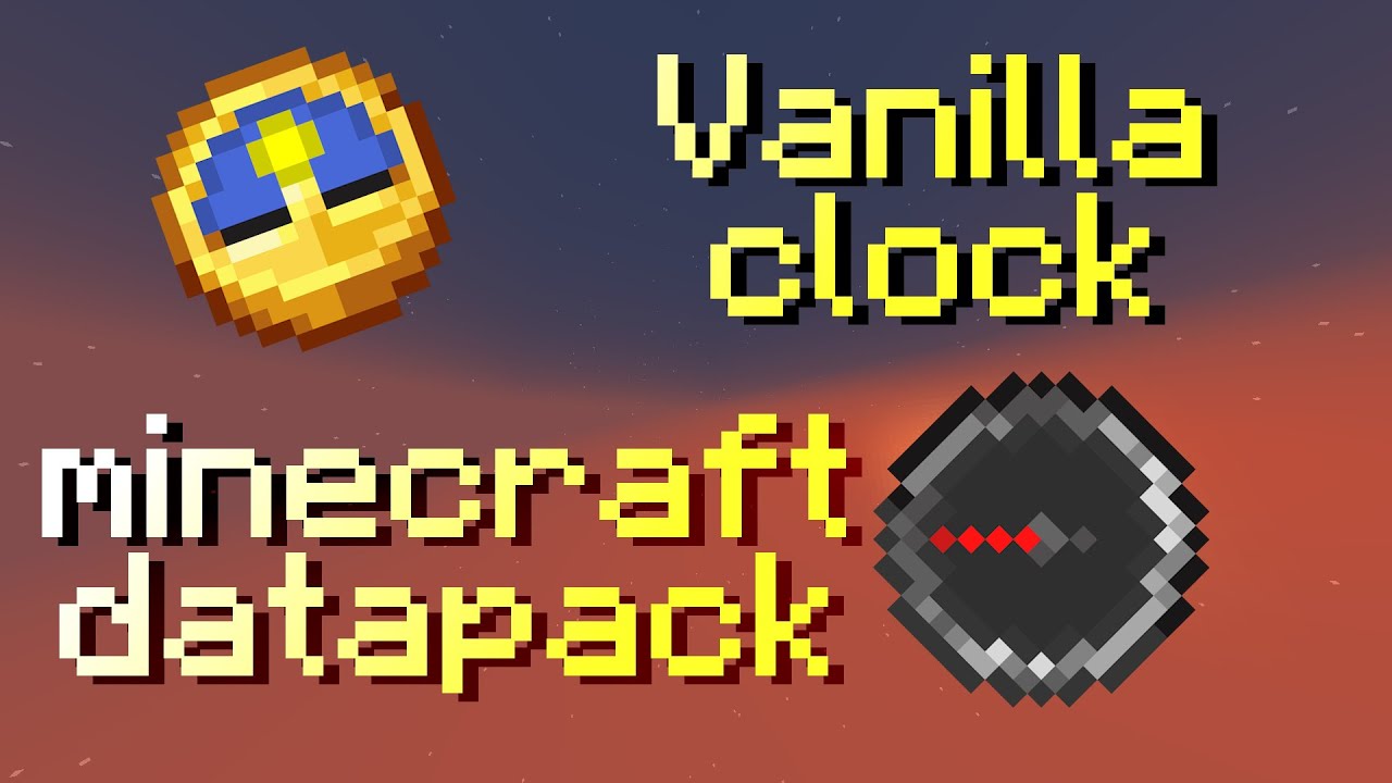 Vanilla clock. Minecraft datapack 1.20.1 - 1.20.4 - YouTube