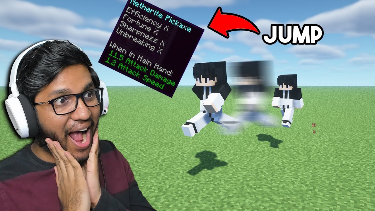 Minecraft BUT Jumping gives OP Items ! - YouTube