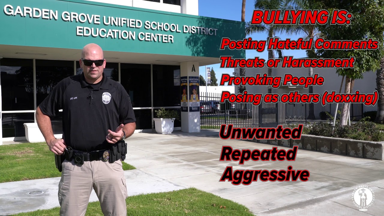 GGUSD x GGPD - Online Bullying PSA - YouTube