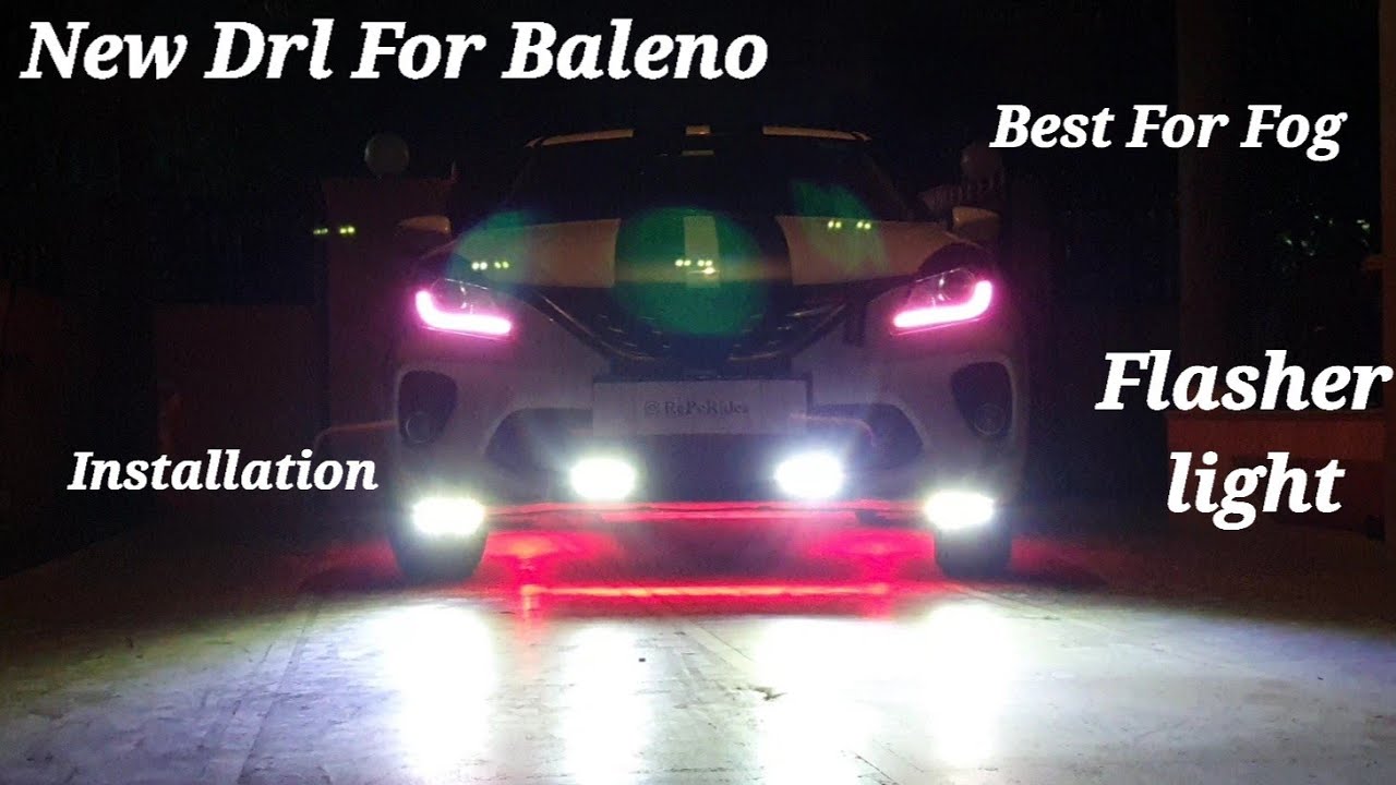 Modified Baleno With Flasher,New Drl,Police Light & Strobe Light(best ...