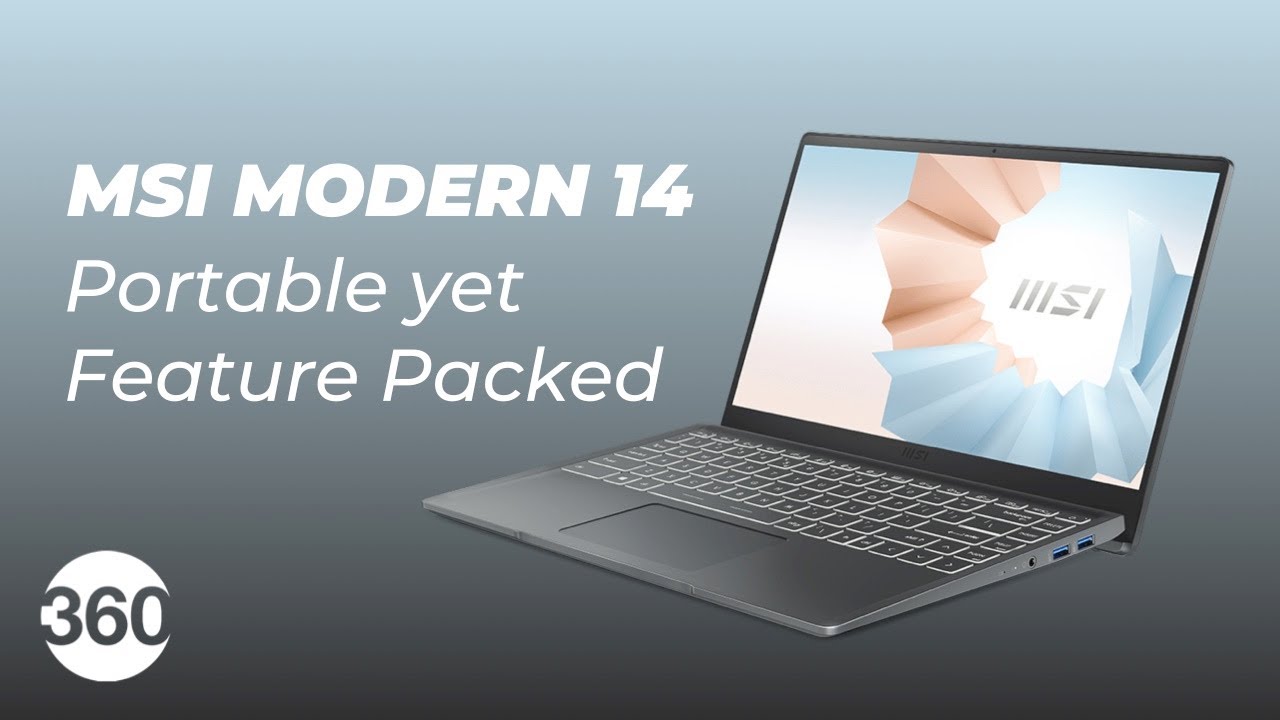 [Sponsored] MSI Modern 14: Portable yet Feature packed - YouTube