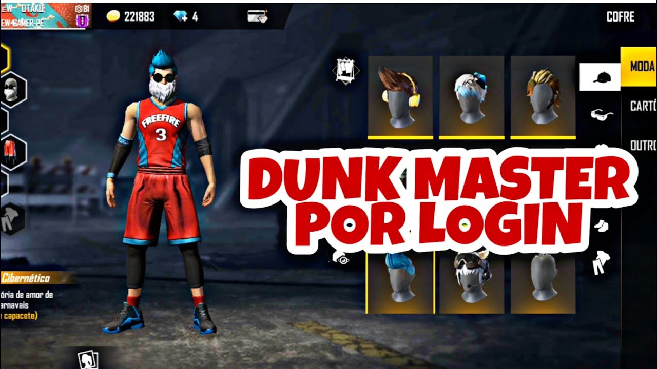 DUNK MASTER GRÁTIS DE LOGIN NO ANIVERSÁRIO DO FREE FIRE - YouTube