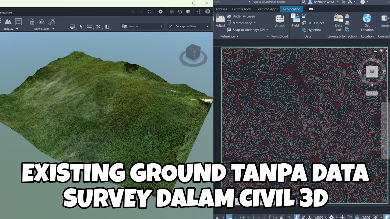 Existing Ground Tanpa Data Survey dalam Civil 3D - YouTube