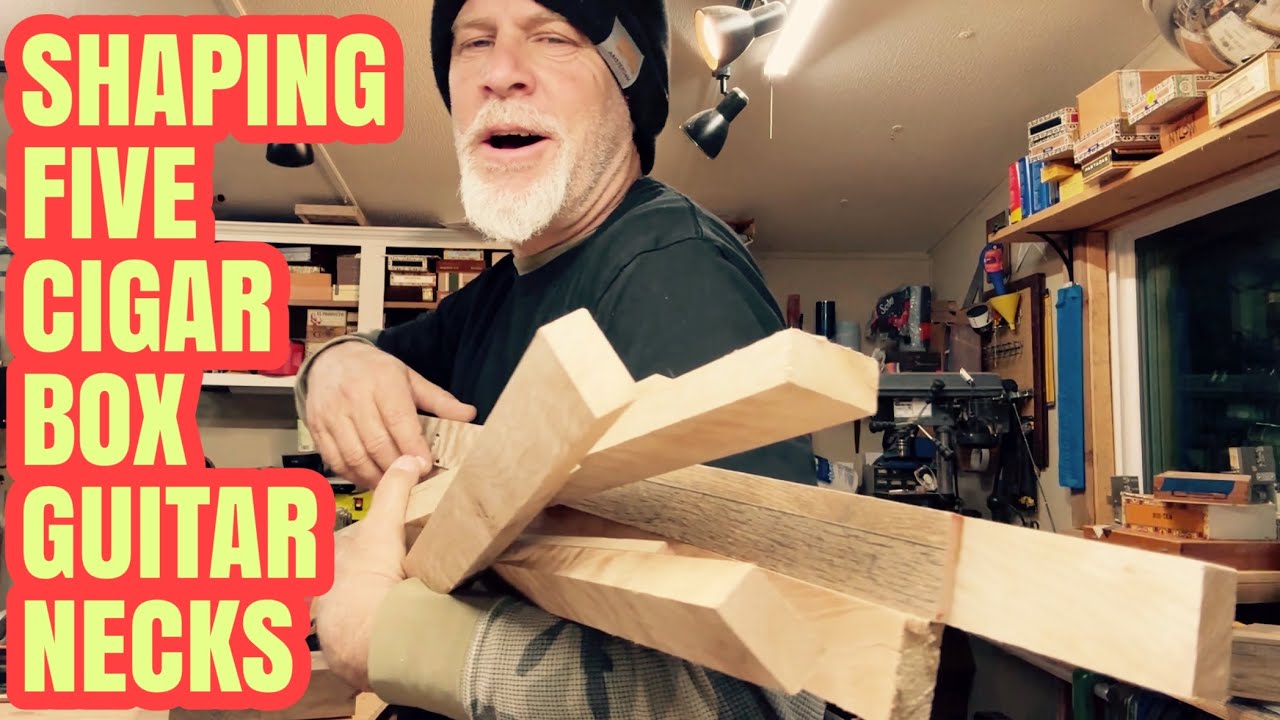 Cigar Box Guitar - Shaping Necks 😎👍🏽 - YouTube