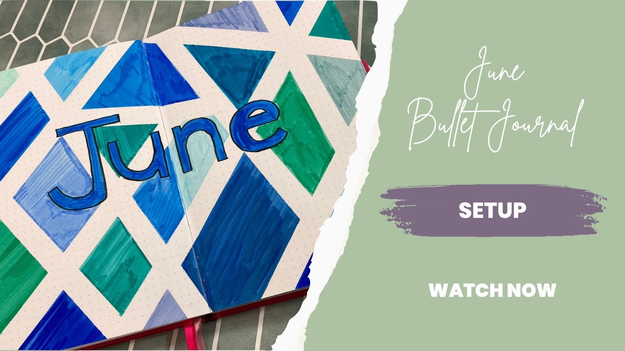 June Bullet Journal Setup | Blue Color Theme | Plan With Me - YouTube