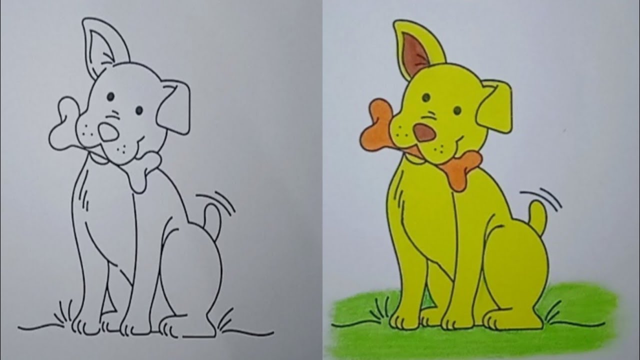 How to colour a dog - YouTube
