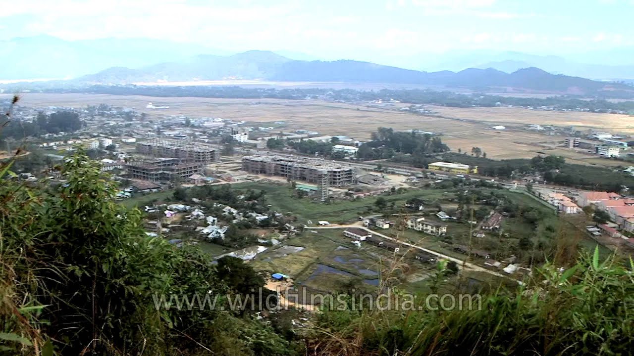 Amazing shot of Imphal city, seen aerially - YouTube