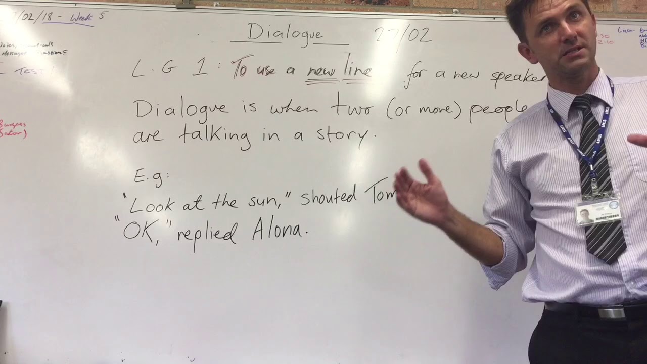 Dialogue- new speaker new line - YouTube