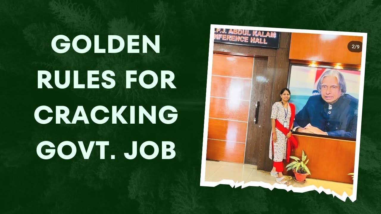 Golden Rules for cracking Govt job 😍 - YouTube