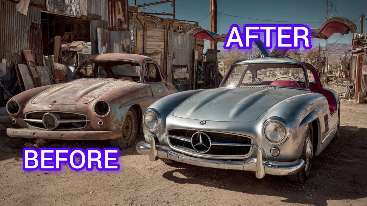 Silent ASMR Restoration of a Forgotten 1955 Mercedes 300SL Gullwing ...