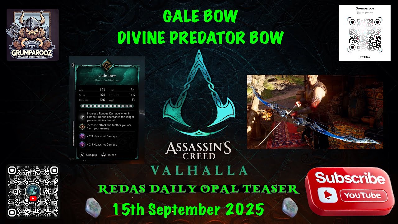 REDAS DAILY OPAL TEASER GALE BOW DIVINE PREDATOR BOW 15/9/25 ACV - YouTube