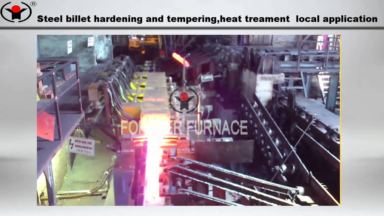 Steel billet hardening and tempering,heat treament - YouTube