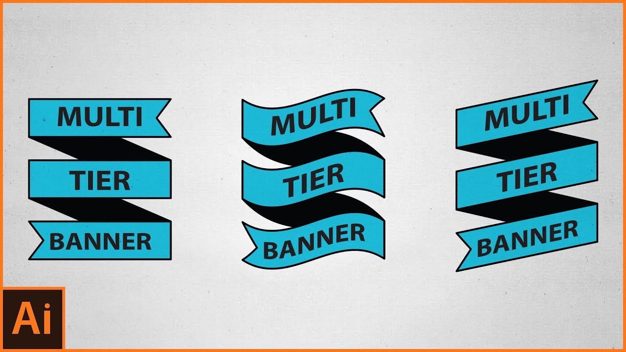 Illustrator Tutorial - How to Make Multi Banners - YouTube