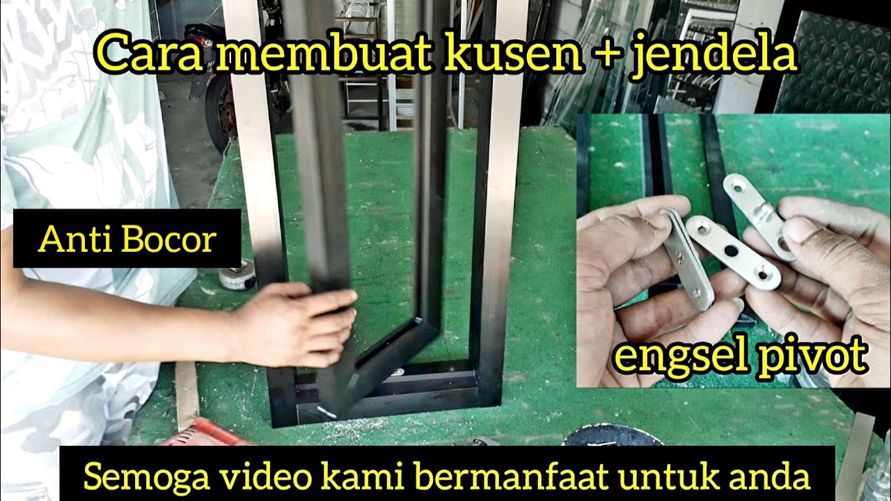 cara membuat jendela pivot terlengkap(aluminium) - YouTube