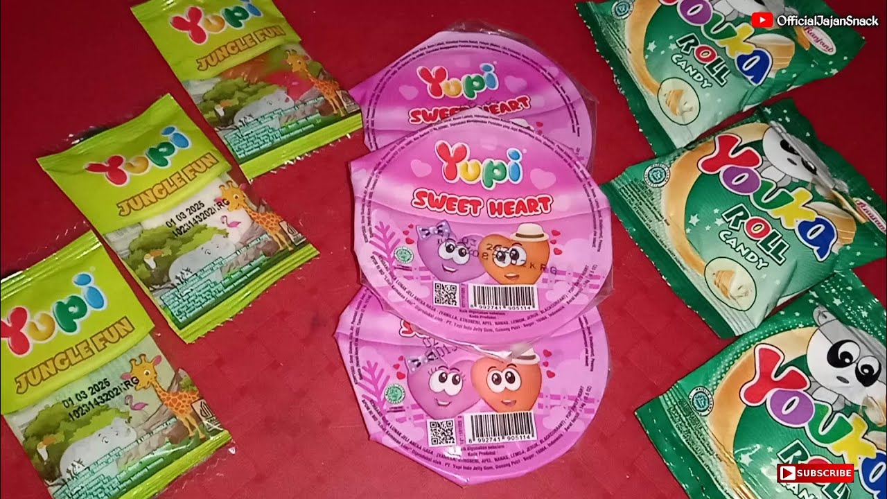 ASMR Opening Yupi Jungle Fun Green vs Yupi Sweet Heart Pink vs Youka ...