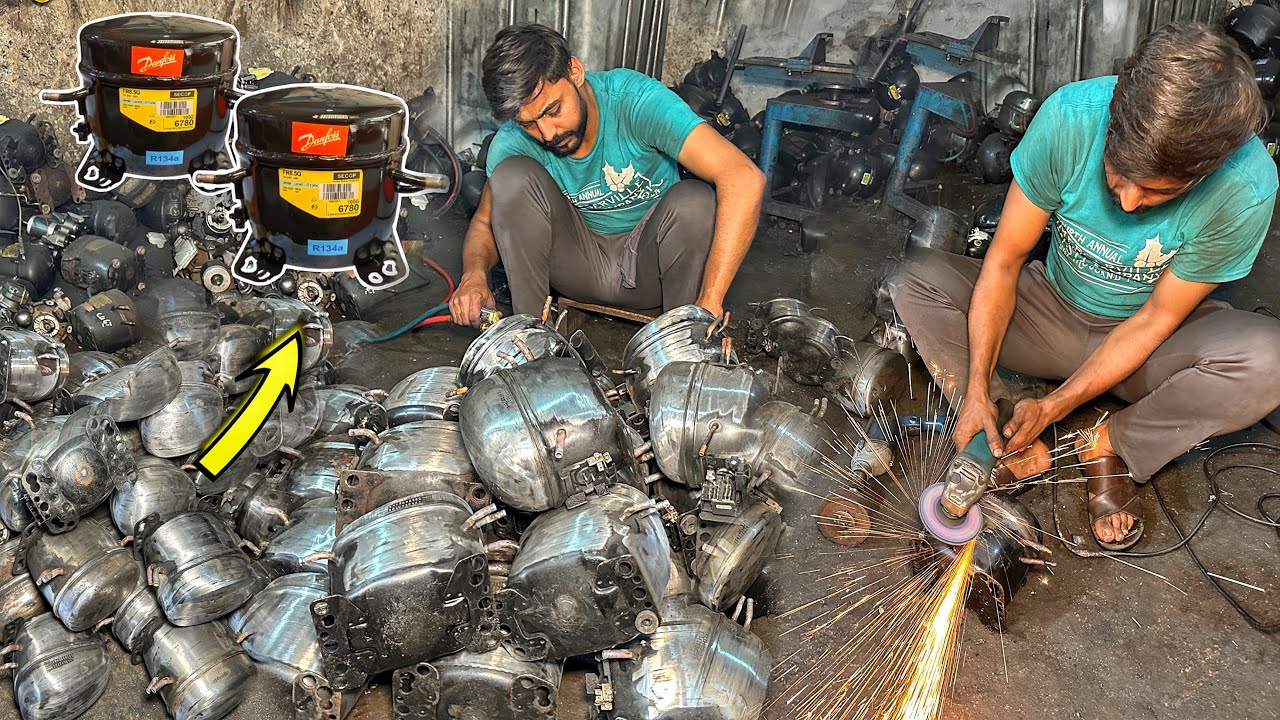 Bringing Old Damage Danfoss Compressor Into New Life | Restoration Old ...