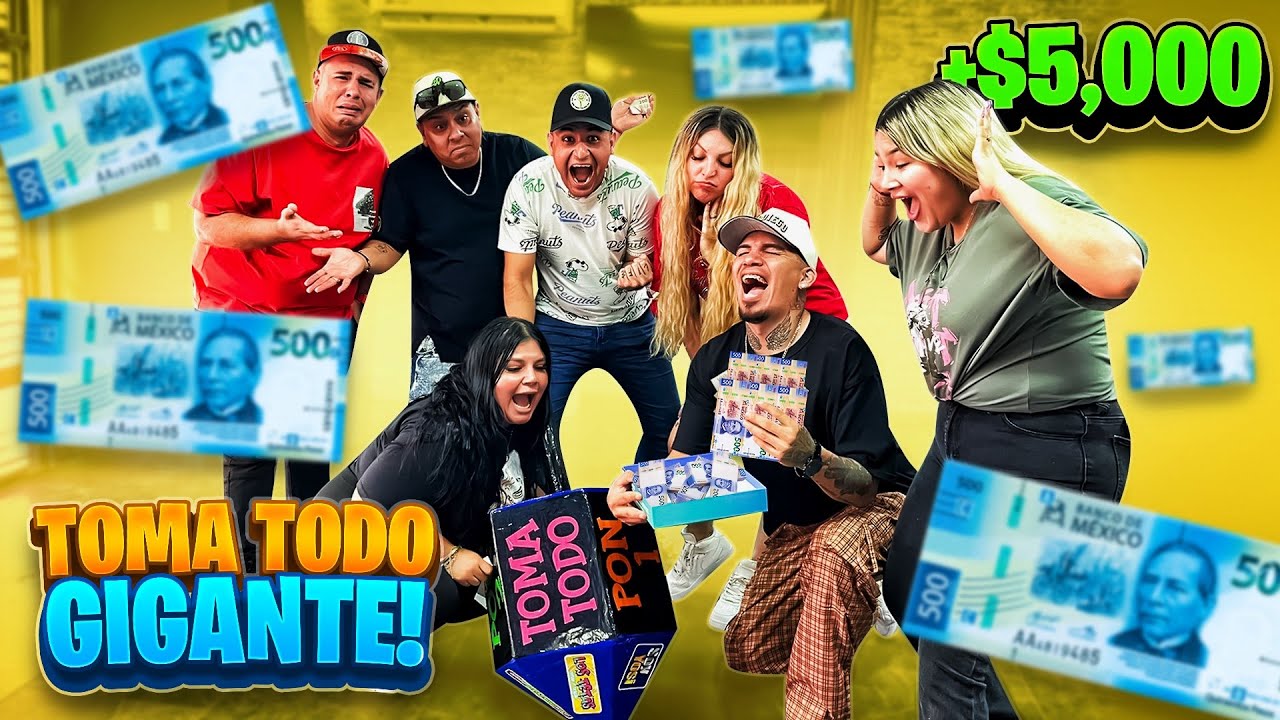 EL JUEGO DEL TOMA TODO GIGANTE // quien gano mas DINERO ? - YouTube