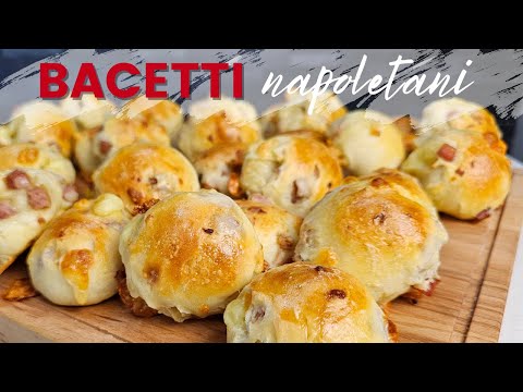 BACETTI napoletani | Soffici sfere ripiene di salumi e formaggi | Baci rustici salati