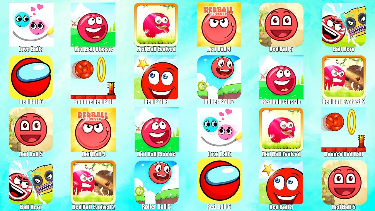 Gameplay,Red Ball 4,Love Balls,Red Ball Classic,Red Ball Evolved,Red ...