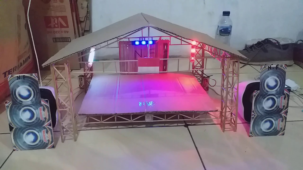 Miniatur panggung sedang cek sound - YouTube