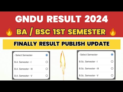 GNDU RESULT 2024 😱 BA / BSC 1ST SEMESTER FINAL RESULT PUBLISH 🔥UPDATE ...